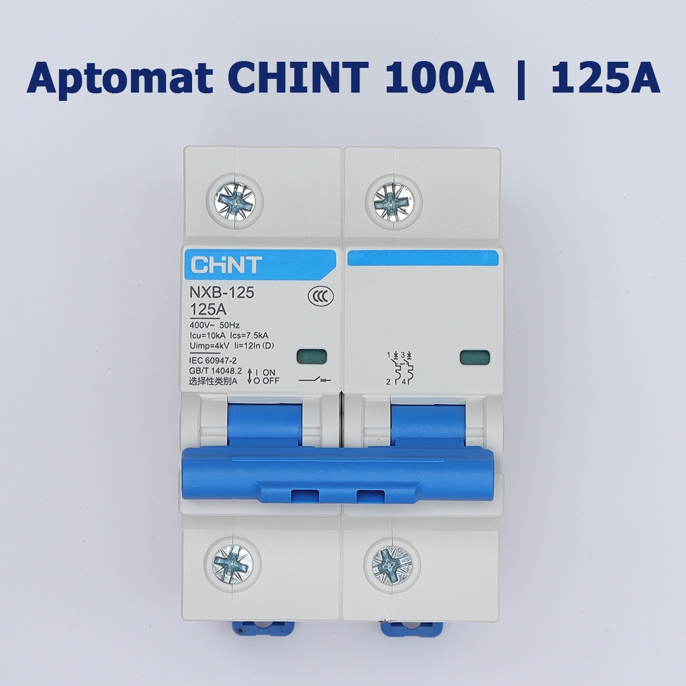 Aptomat CHINT NXB-125 100A 125A bộ ngắt mạch CB tép MCB 2P | Shopee Việt Nam