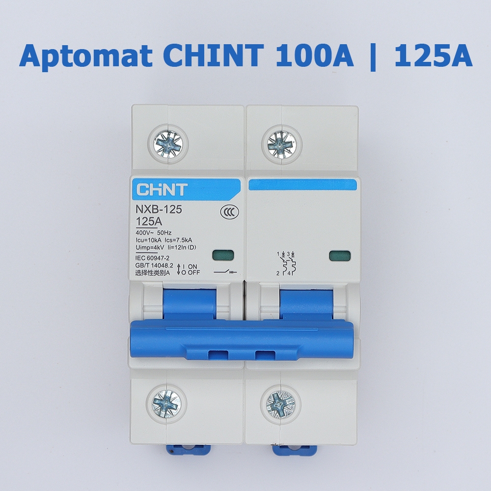 Aptomat CHINT NXB-125 100A 125A bộ ngắt mạch CB tép MCB 2P | Shopee Việt Nam