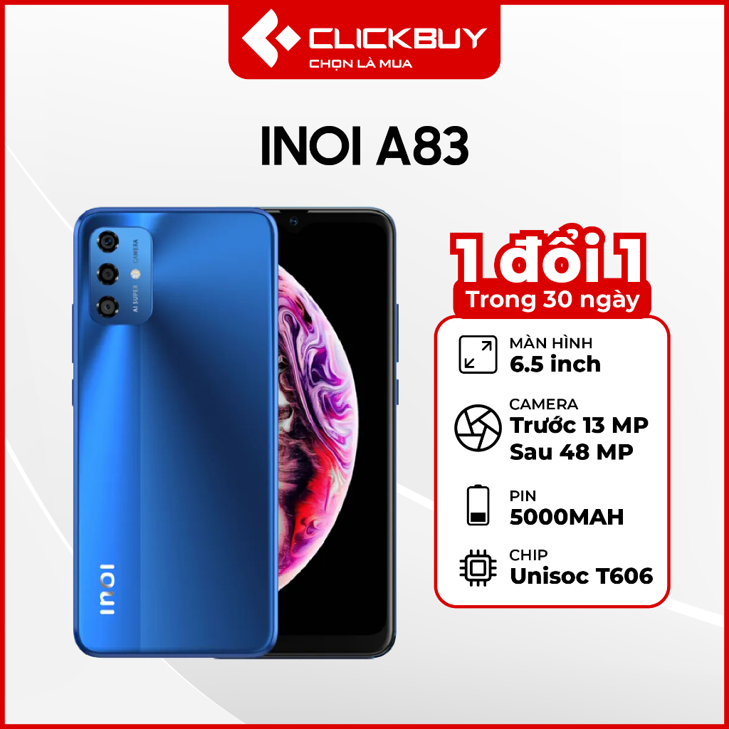 Điện thoại INOI A83 4G 6GB/128GB - thiết kế hiện đại, dung lượng cao ...