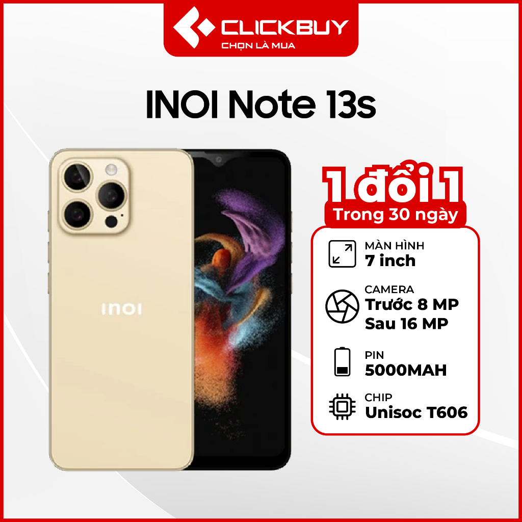 Điện thoại INOI Note 13s 8GB/256GB - thiết kế hiện đại, hiệu năng mạnh ...