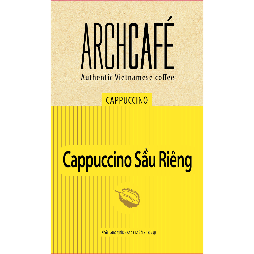 [HÀNG TẶNG KHÔNG BÁN] Cappuccino Sầu riêng - Cà phê hoà tan Archcafé (hộp 12 gói x 18.5g ...