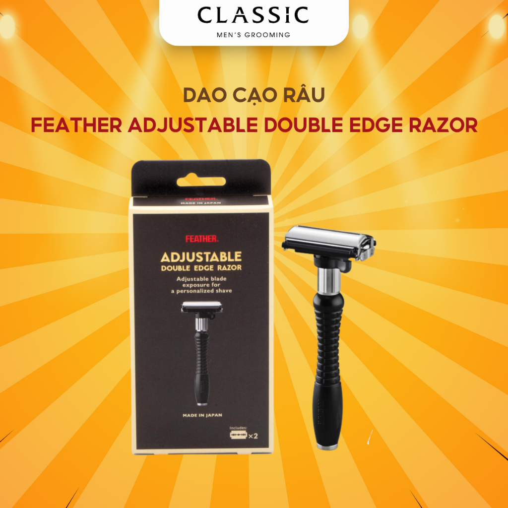 Dao Cạo Râu Feather Adjustable Double Edge Safety Razor | Shopee Việt Nam