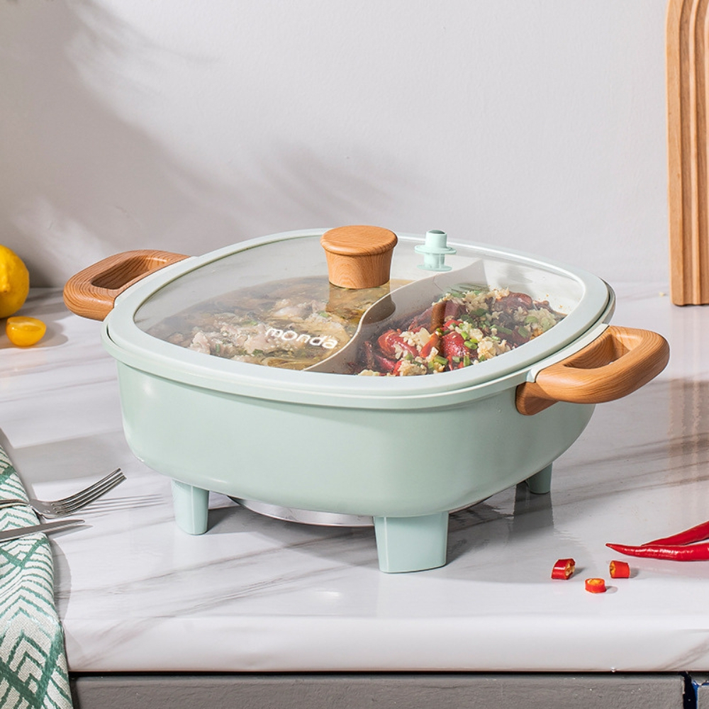 Nồi Lẩu 2 Ngăn, Nồi Lẩu Đa Năng 6l Đủ Cho 4- 5 Người Ăn, Nồi Đa Năng ...