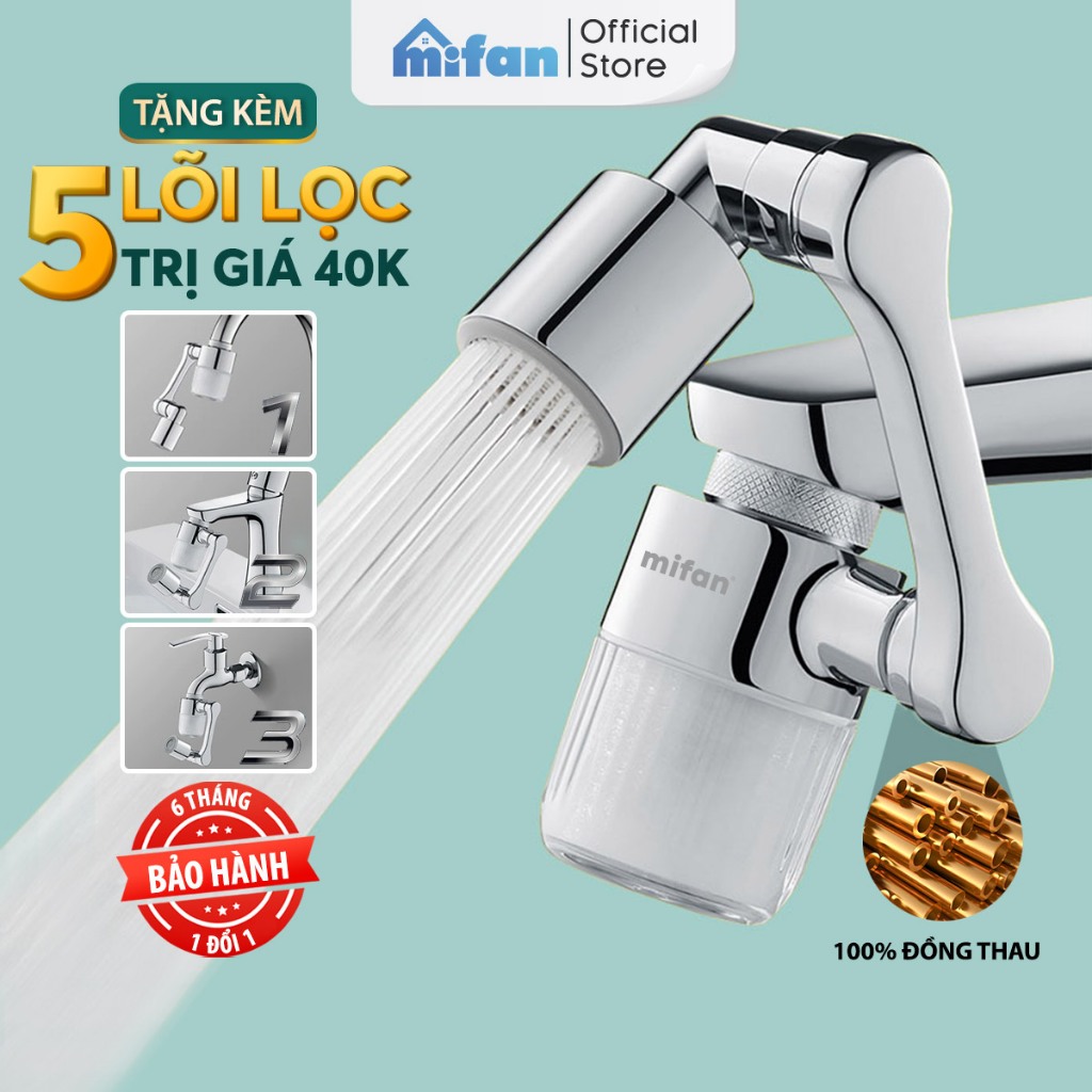 Đầu Lọc Nước Tại Vòi Bồn Rửa Mặt MIFAN - Đồng thau cao cấp, Tăng áp ...