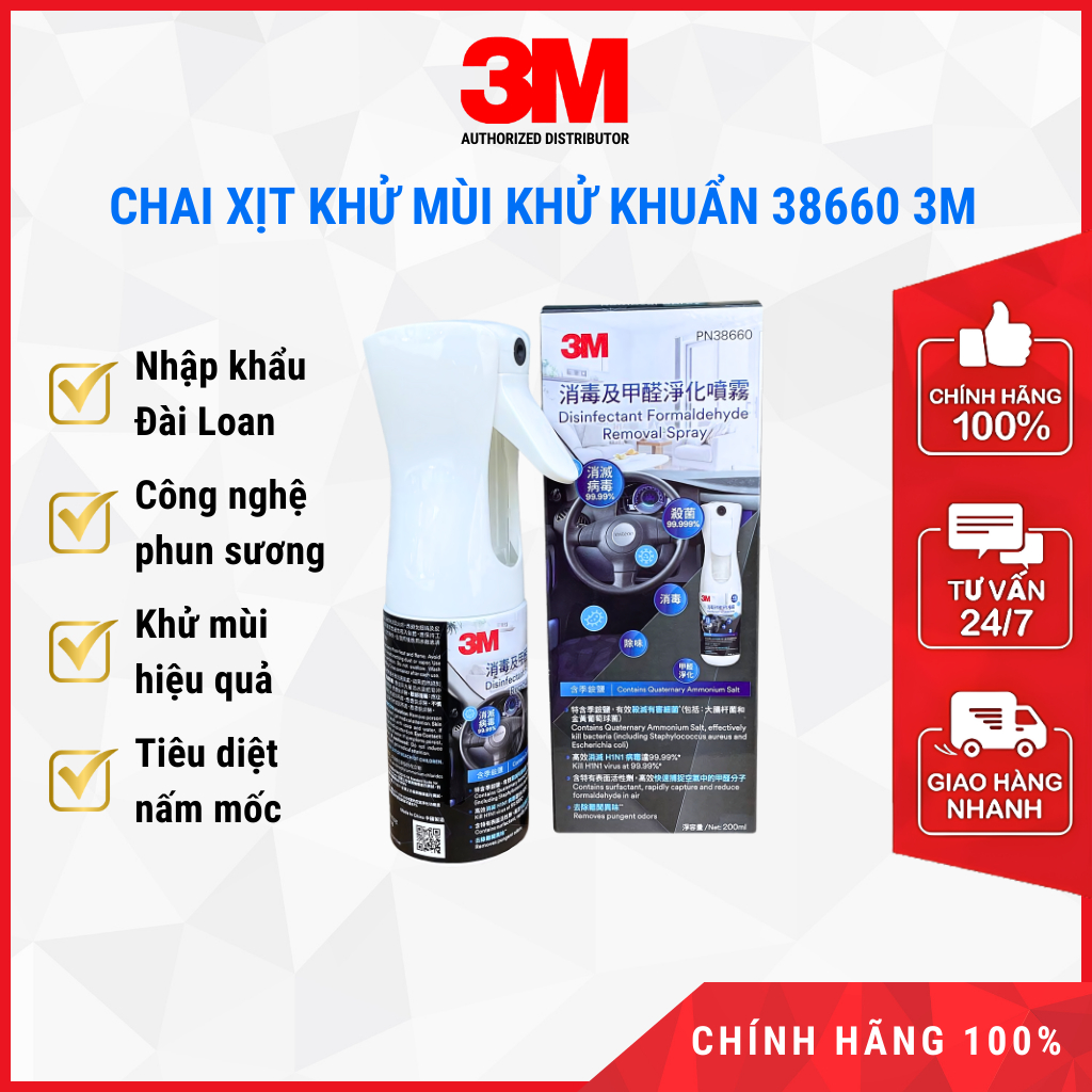 Chai xịt khử mùi diệt khuẩn 3M Air Freshener Spray 38660 200ml | Shopee Việt Nam