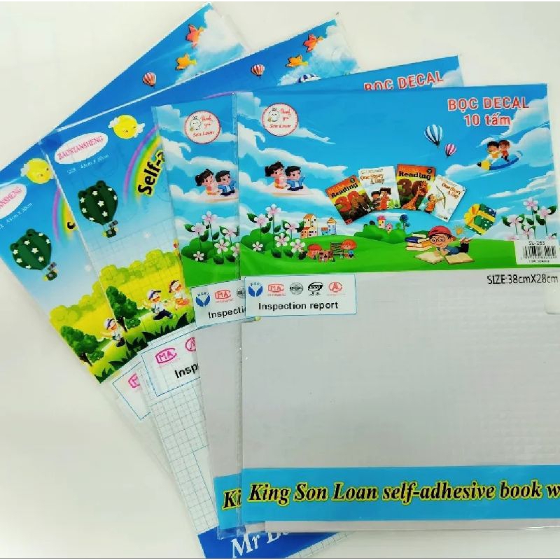 [ XIN ĐỌC KỸ MÔ TẢ ] Xấp 10 Miếng Decal Bọc Sách Vở Cho Bé Loại Dày ...