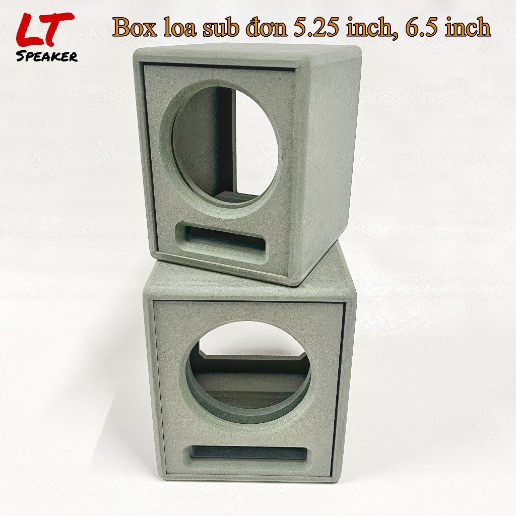 Box loa thô sub đơn 5.25 inch, 6.5 inch có sẵn ống thông hơi ván MDF ...