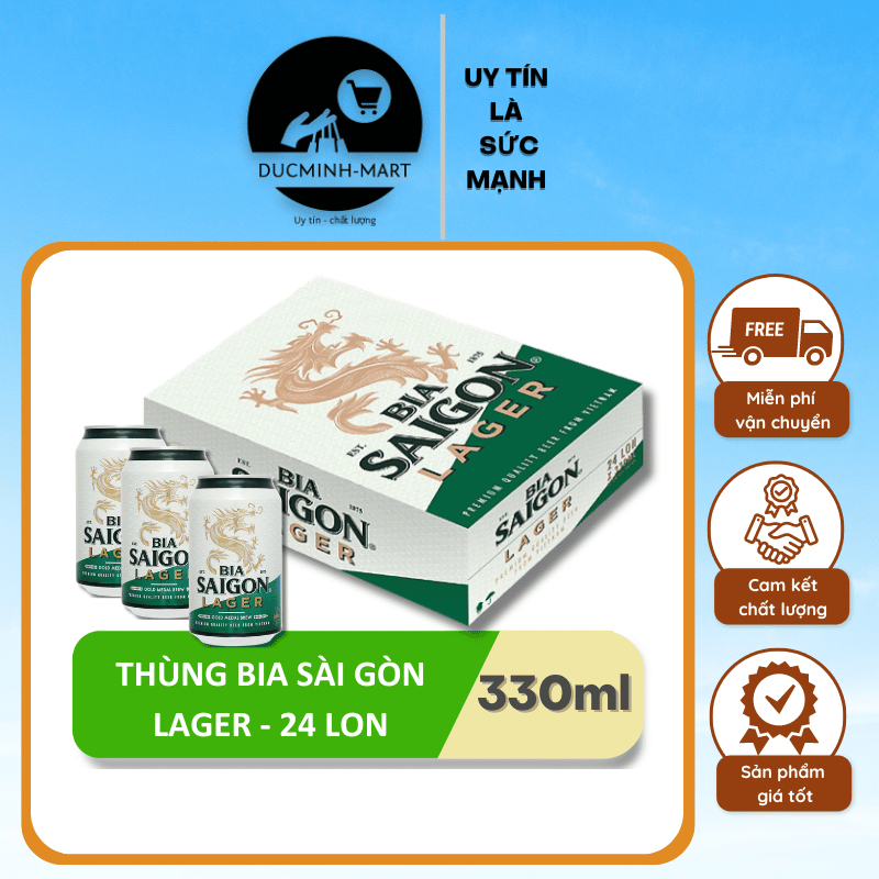 Thùng 24 lon bia Saigon Lager - 330ml | Shopee Việt Nam