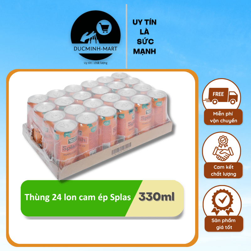 Thùng 24 lon cam ép splash 320ml | Shopee Việt Nam