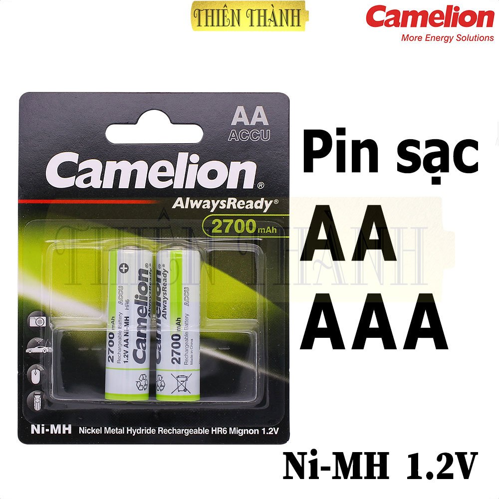 Pin sạc 1.2V Camelion AA2700mAh,AA2500mAh,AA2300mAh,AAA1100mAh ...
