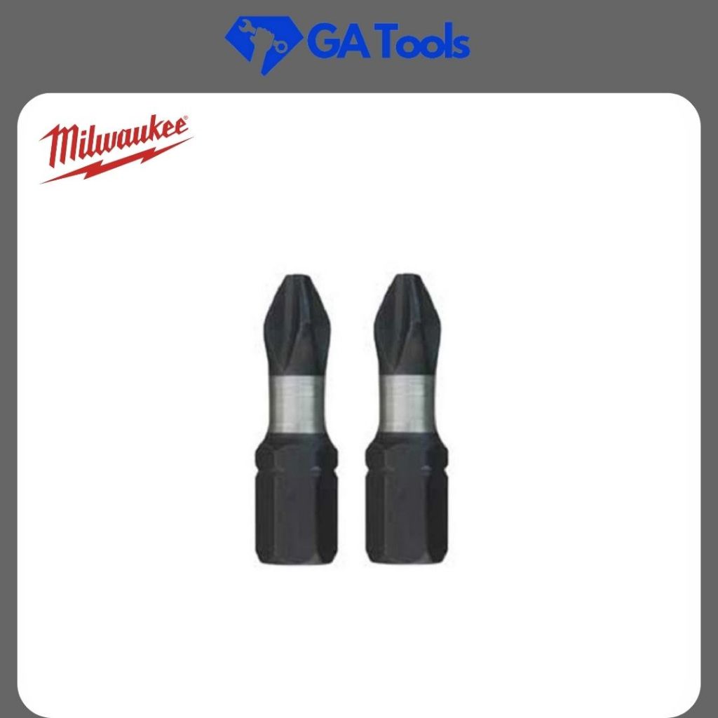 Đầu vít, mũi vít Milwaukee Ph2 SHOCKWAVE dài 25mm, siêu cứng, hạn chế ...