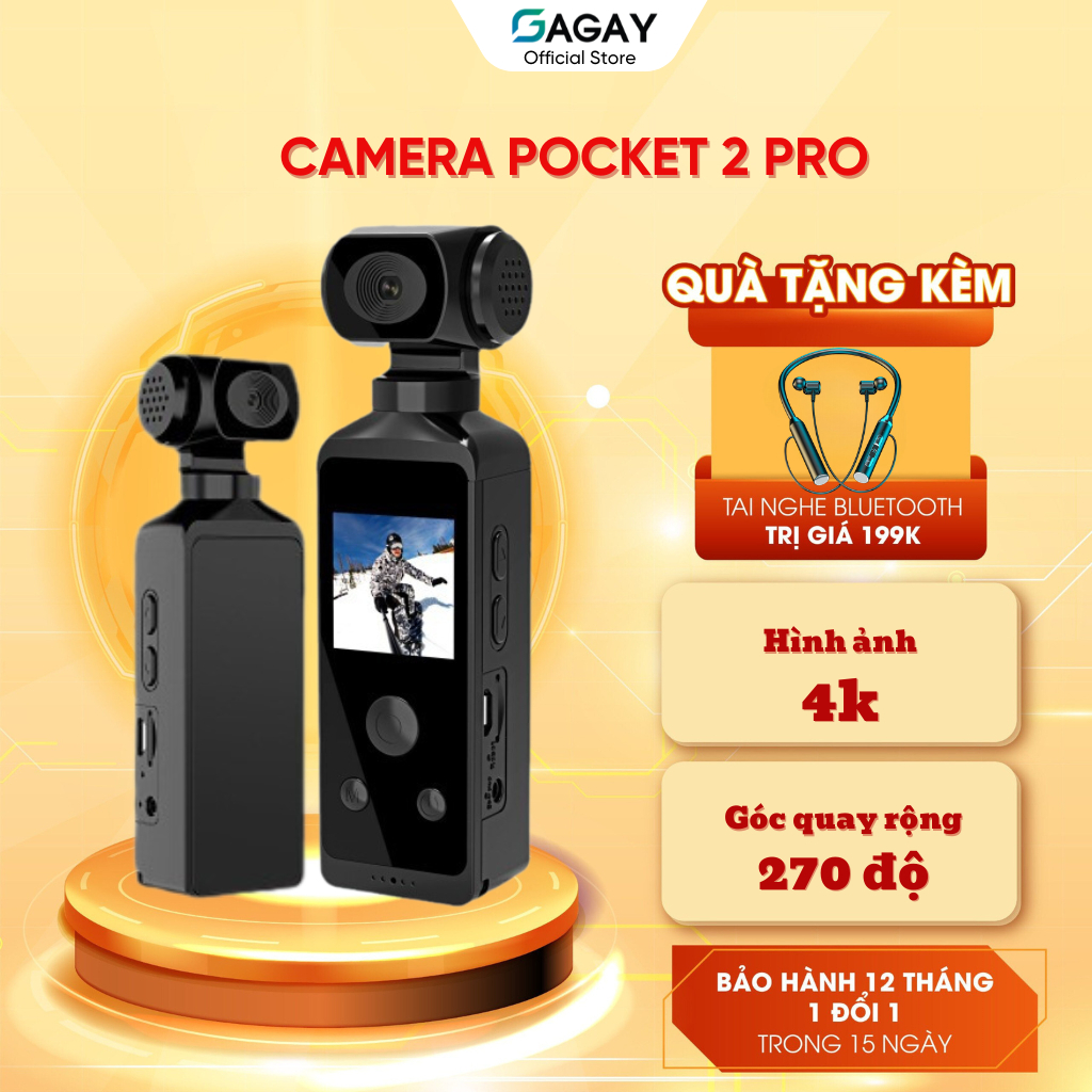 Camera Pocket 2 quay 4K thể thao, quay phim HD 1080, camera mini máy ...