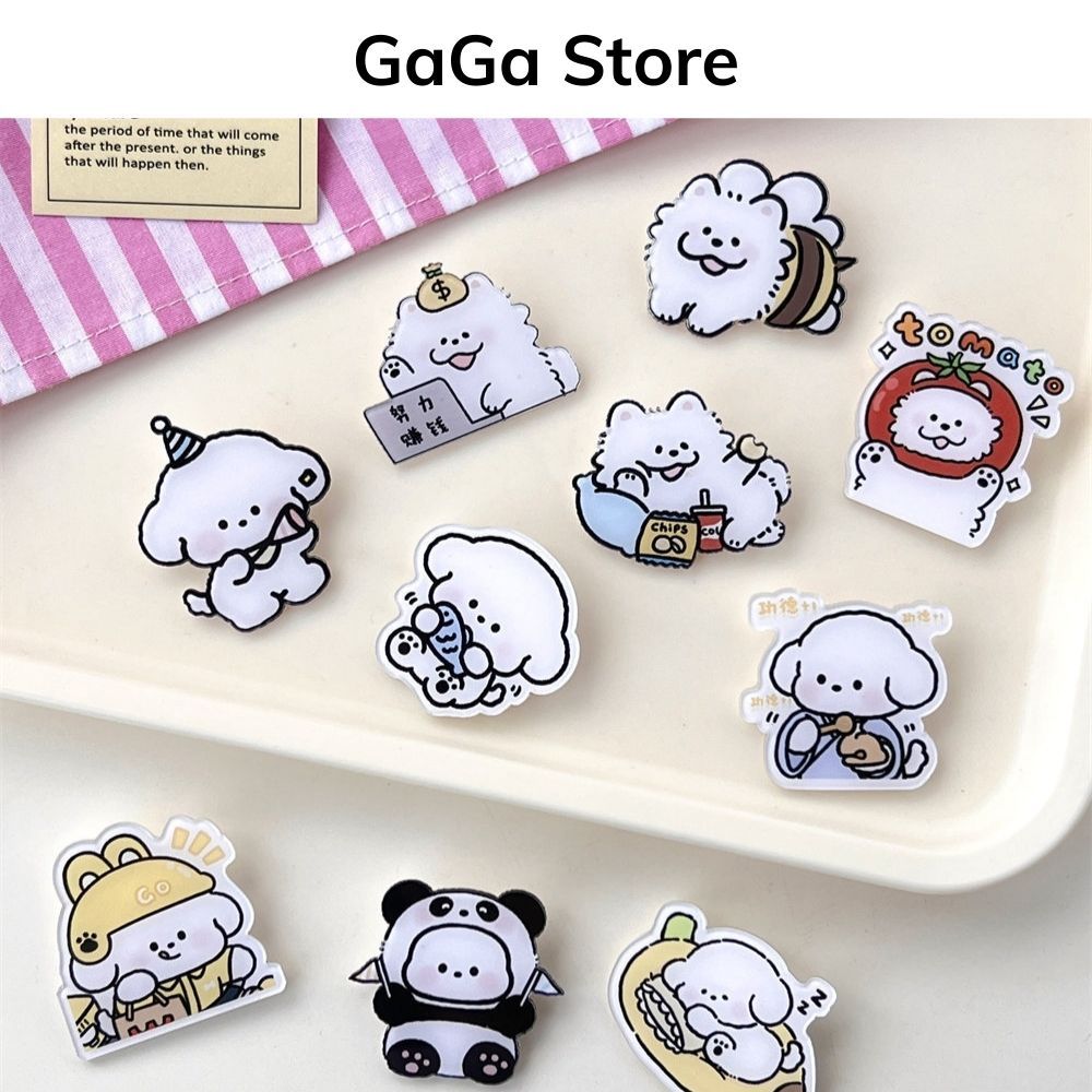 Sticker , ghim cài hoạt hình dễ thương ,phụ kiện huy hiệu trang trí ...