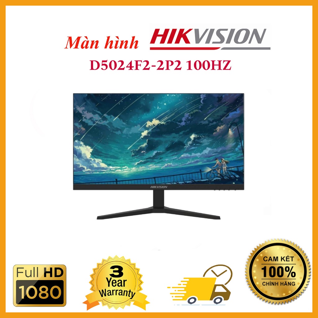 Màn hình Hikvision DS-5024F2-2P2,23.8in 100Hz,IPS,chân V,màn tràn viền ...
