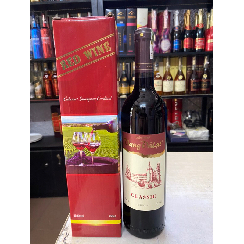 Vang Đà Lạt Đỏ CLASSIC Red Wine 12% 750ml | Shopee Việt Nam