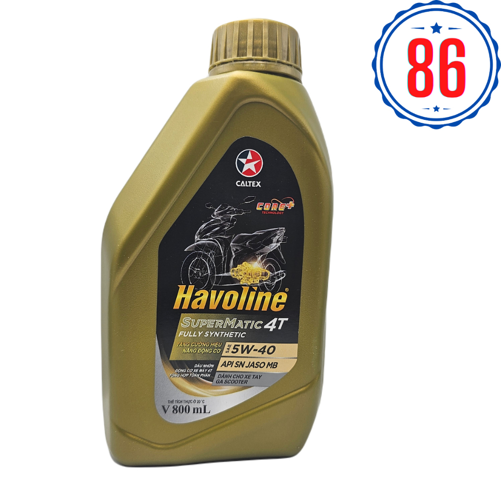 Caltex Havoline Fully Synthetic Scooter 5w40 800ml Nhớt tổng hợp cao ...