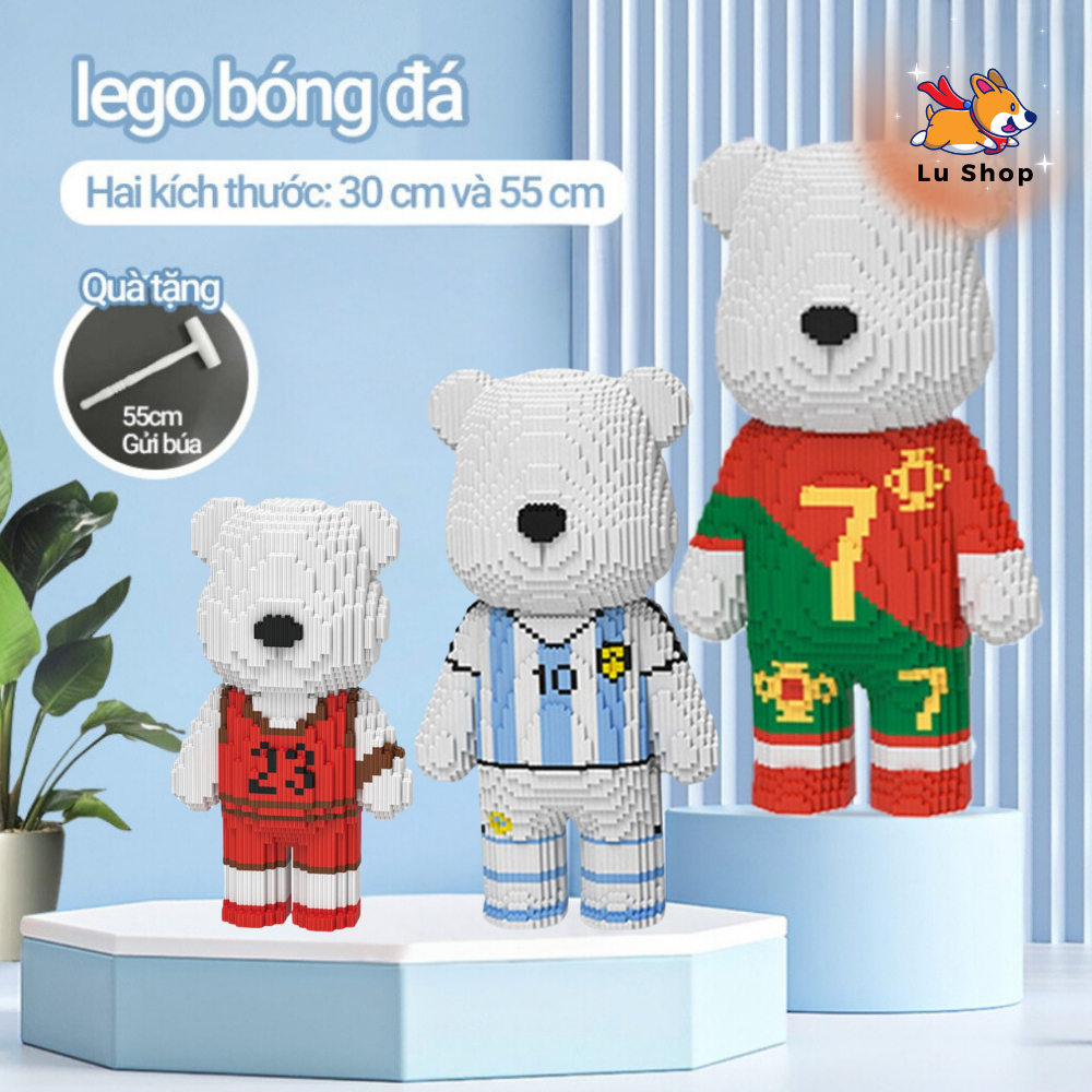Mô hình lắp ráp Bearbrick bóng đá Bearbrick Bóng rổ 30cm, 55cm đồ chơi ...
