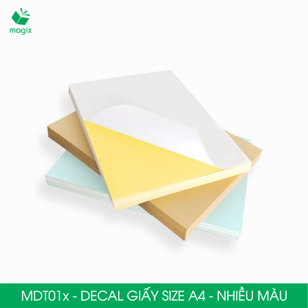 MDT01 - 50 tờ giấy decal khổ A4 - Giấy in đơn hàng, tem nhãn dán ...