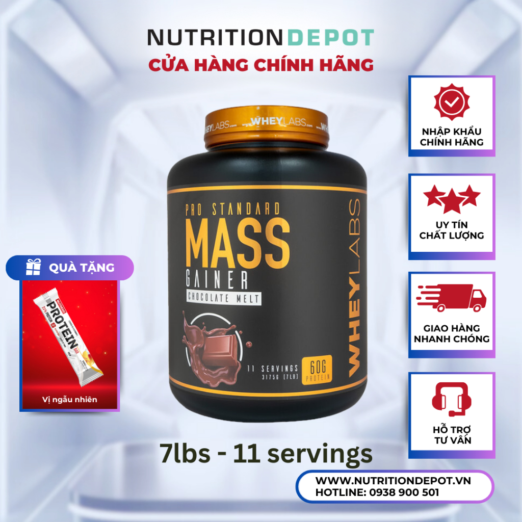[TẶNG GIFT] Sữa tăng cân và tăng cơ Wheylabs Mass Gainer Pro Standard 3 ...