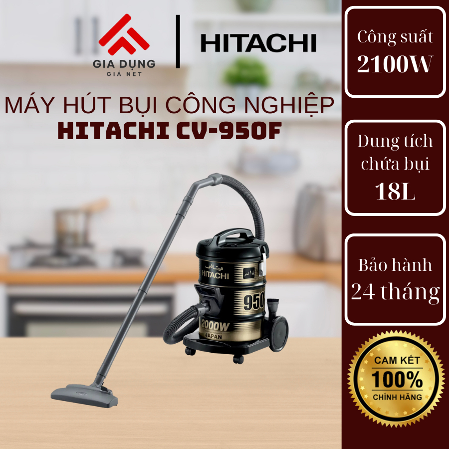 Máy hút bụi công nghiệp Hitachi CV-950F 24CV có công suất lớn 2100W- bảo hành 24 tháng | Shopee ...