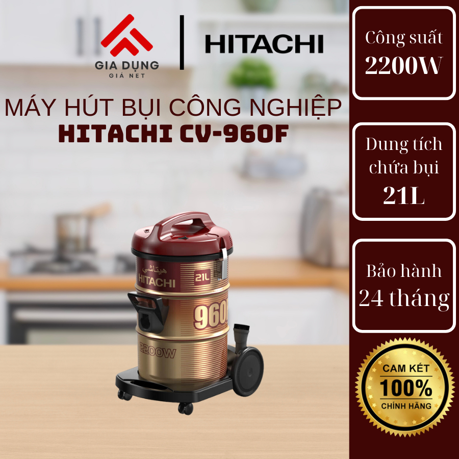Máy hút bụi công nghiệp Hitachi CV-960F 24CV có công suất lớn 2200W ...