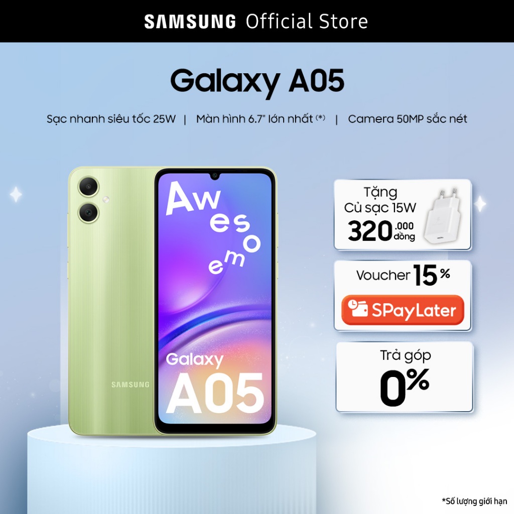 Điện Thoại Samsung Galaxy A05 4GB/128GB | Shopee Việt Nam