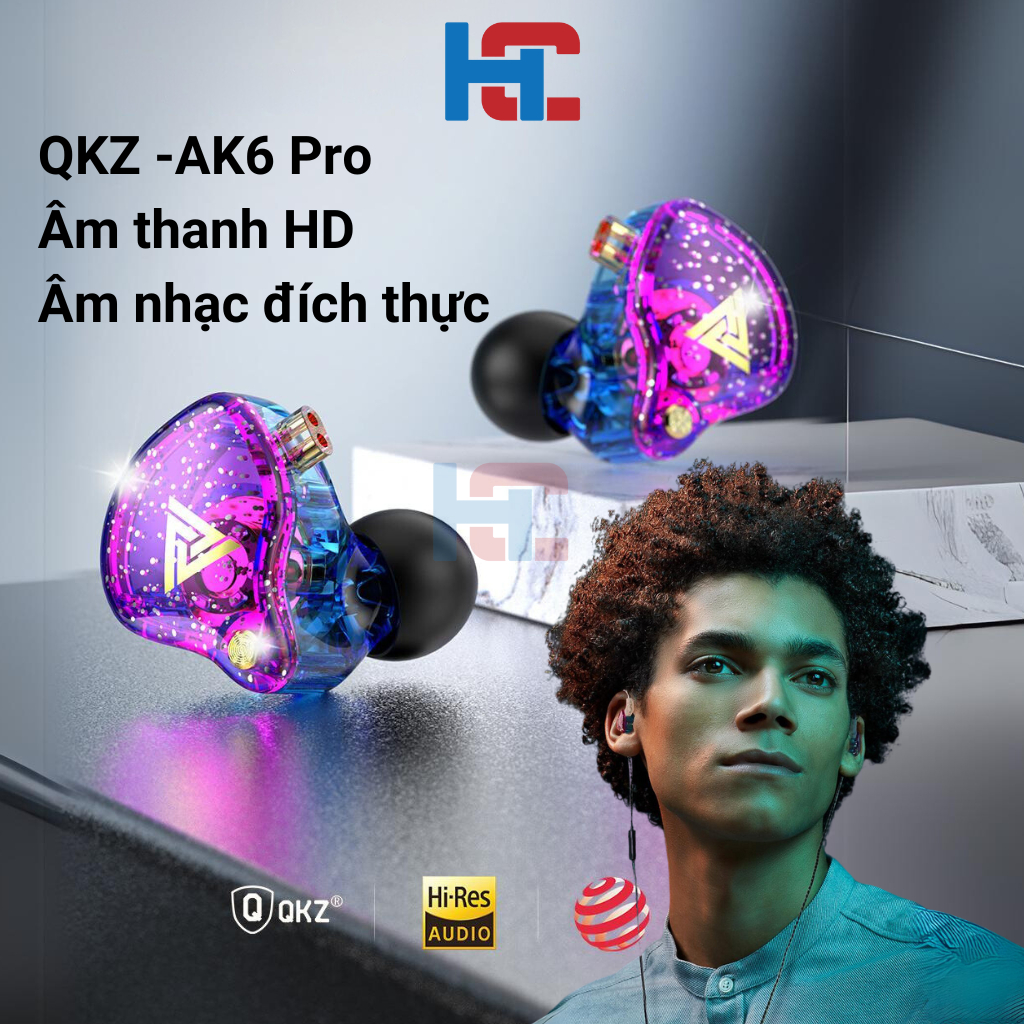 Tai nghe có dây QKZ AK6 PRO, Tai nghe công tái học nghe hay, Chất âm ...