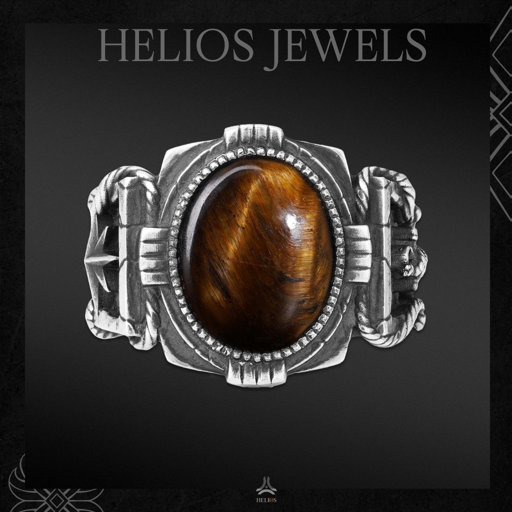 Nhẫn Bạc Nam, Nữ HeliSilver S925 Black Sea- Đá Custom Helios Silver ...