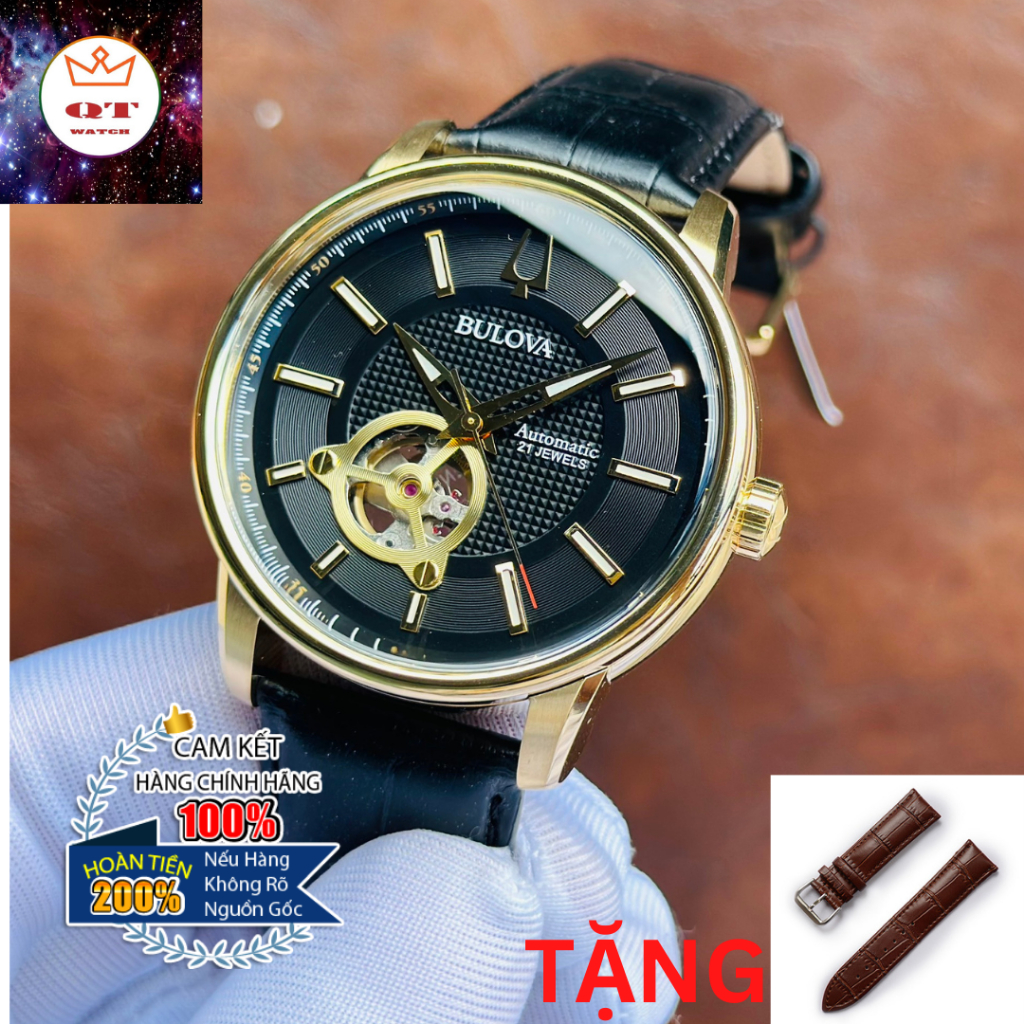Đồng Hồ Nam BULOVA Automatic 97A166 Chính Hãng Tặng Dây Da Cao Cấp ...