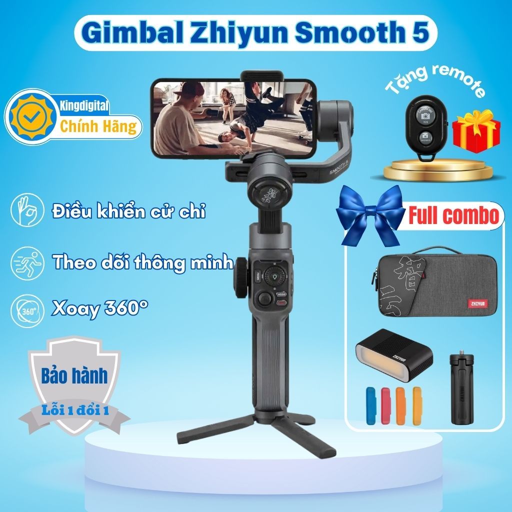 Gimbal điện thoại chính hãng Zhiyun Smooth 5 - Tay cầm gimbal chống rung chuyên nghiệp | Shopee ...
