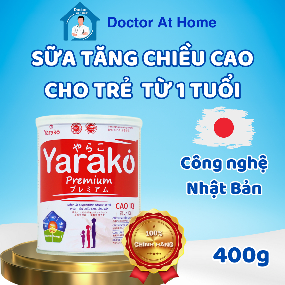 Sữa Tăng Chiều Cao YARAKO PREMIUM CAO IQ Hỗ Trợ Cho Trẻ Phát Triển Chiều Cao Và Tăng Cân 400g ...