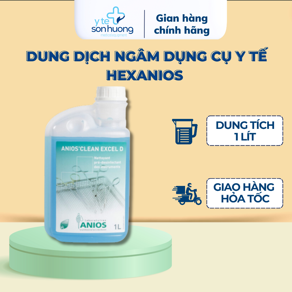 Dung dịch ngâm dụng cụ Hexanios G+R - Anios Clean Excel 1 lít, | Shopee ...