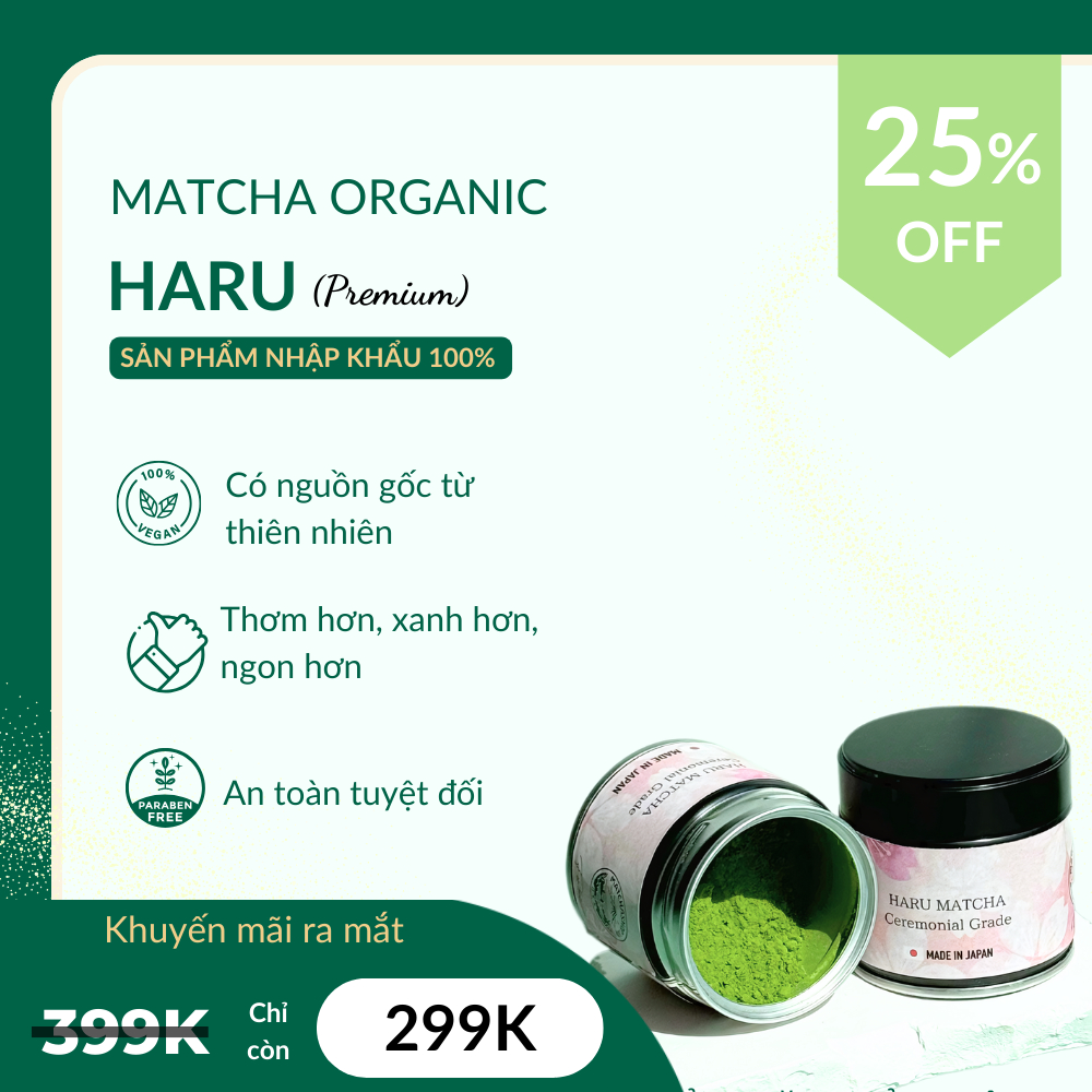 Bột Matcha Haru Nhập Khẩu Nhật Bản, Ceremonial Grade, Hộp 30G Dùng Pha ...