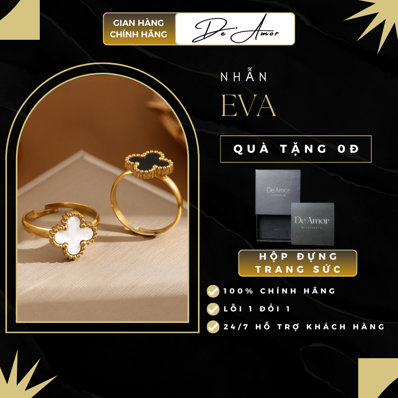 [MIỄN PHÍ KHẮC TÊN] Nhẫn Eva De'Amor | Shopee Việt Nam