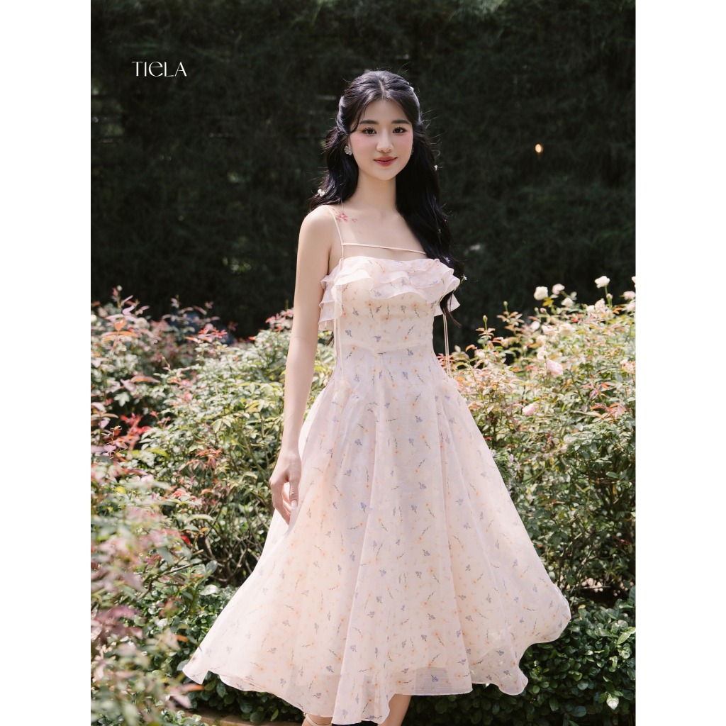 TIELA Đầm váy hoa bèo ngực - Nelly Dress | Shopee Việt Nam