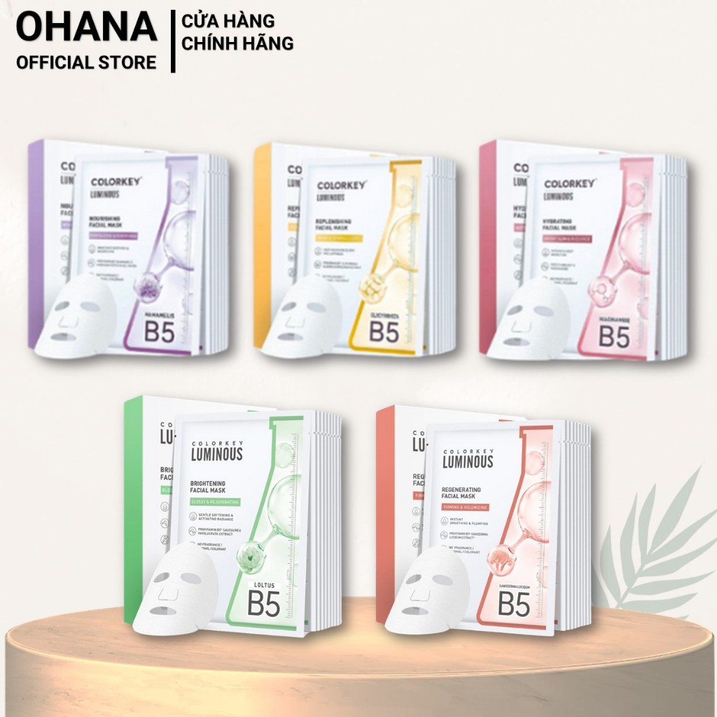 [COLORKEY] Combo 10 Mặt Na Cấp Ẩm, Làm Dịu, Sáng Da Colorkey Luminous ...