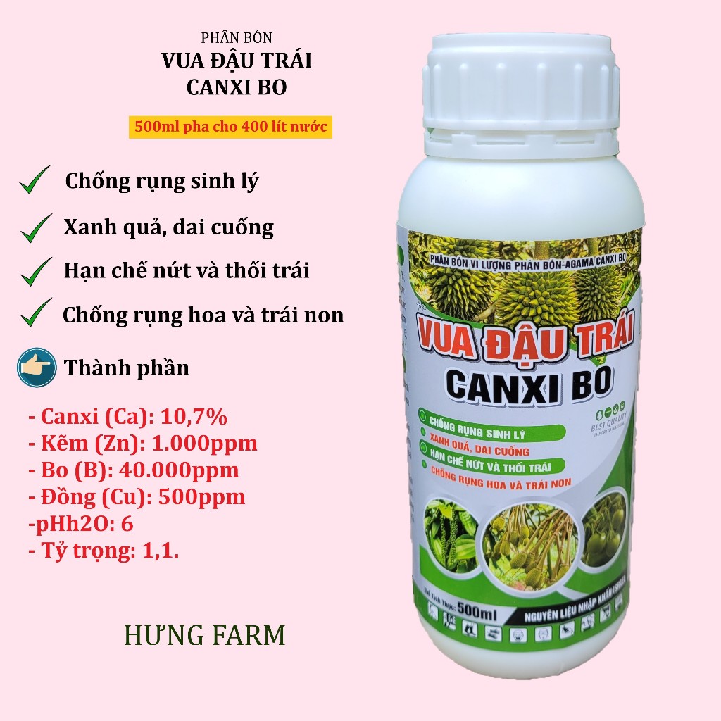 Phân Bón Vua Đậu Trái Canxi Bo Chống Rụng Sinh Lý (chai 500ml) | Shopee ...