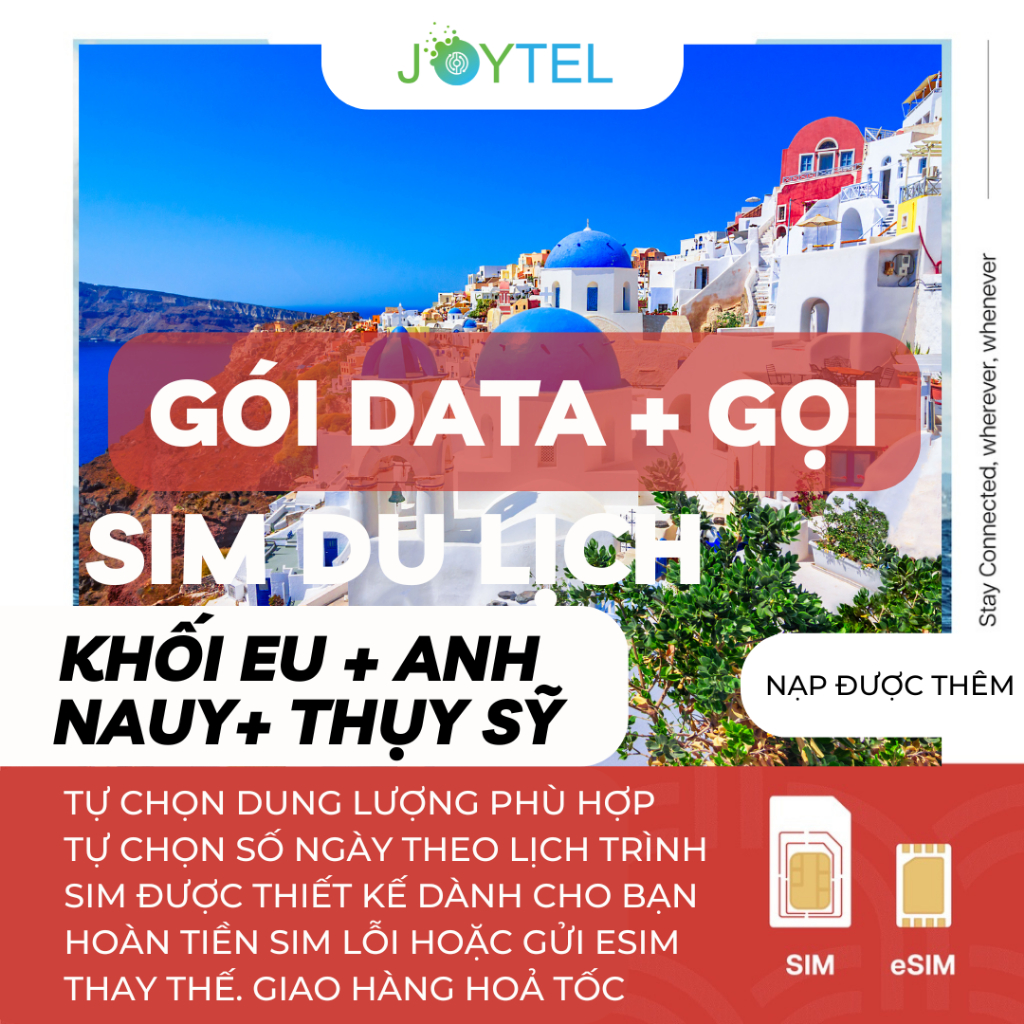 [GIẢM 20% CHO SIM THỨ 2] Sim du lịch Châu Âu tốc độ cao Chính hãng - Có ...