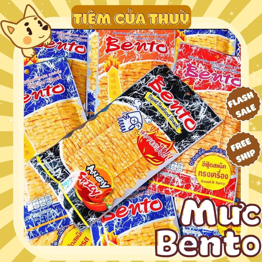 (Gói lớn) Mực Bento ĐEN Thái Lan Gói Lớn 24G ĐEN SIÊU CAY, Tiệm Ăn Vặt ...