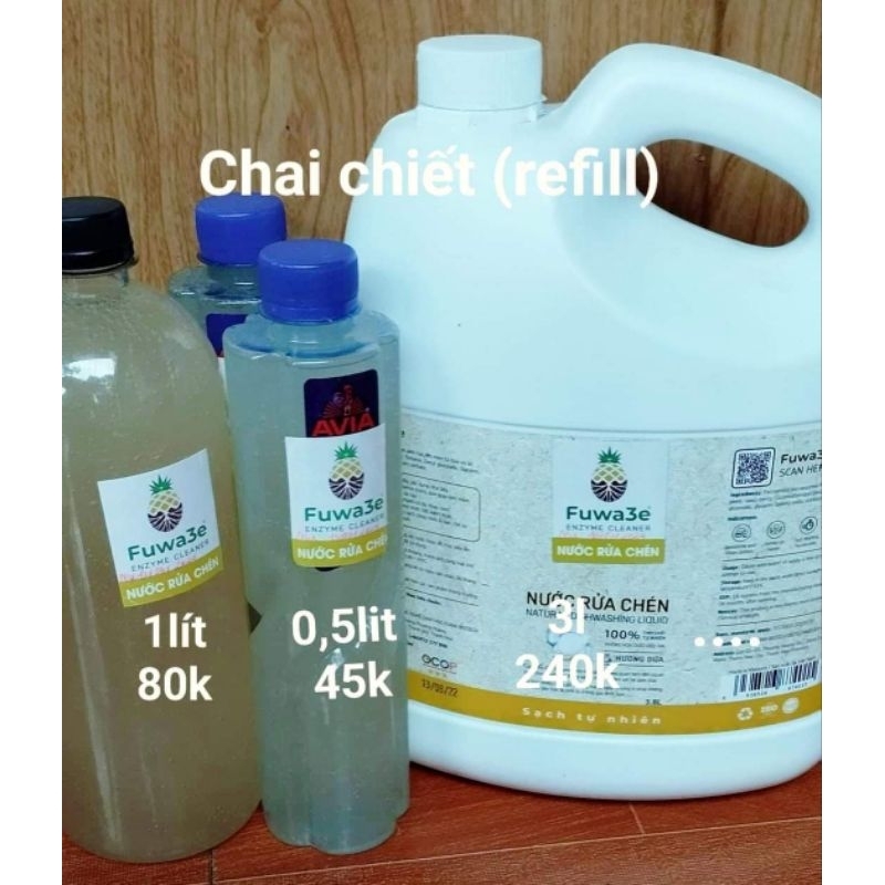 nước rửa bát hữu cơ Fuwa (chai refill 500ml) | Shopee Việt Nam