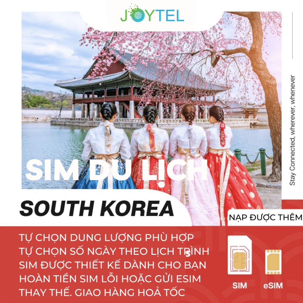 [GIẢM 20% CHO SIM THỨ 2] Sim du lịch Hàn Quốc tốc độ cao Chính hãng ...
