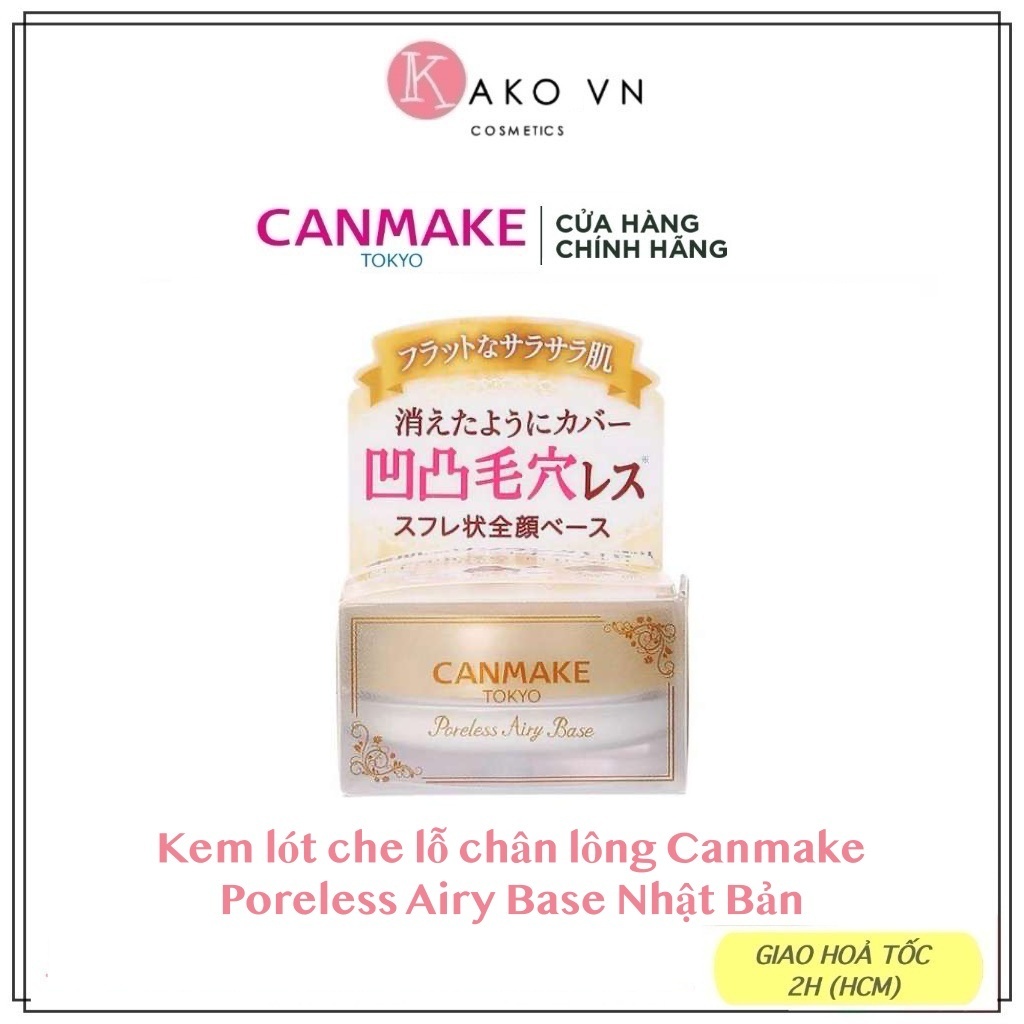 Kem lót che lỗ chân lông Canmake Poreless Airy Base Nhật Bản | Shopee ...