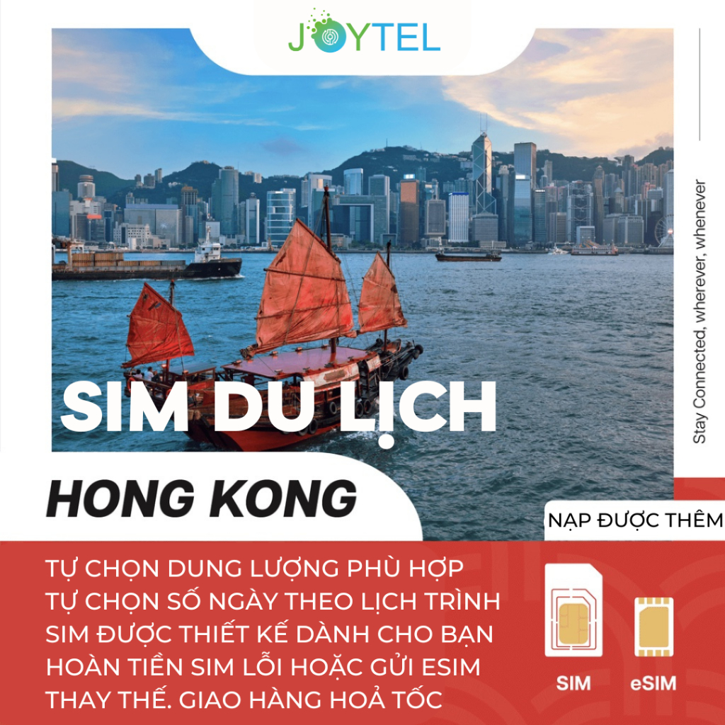 [GIẢM 20% CHO SIM THỨ 2] Sim du lịch Hongkong Hong Kong Macao tốc độ ...