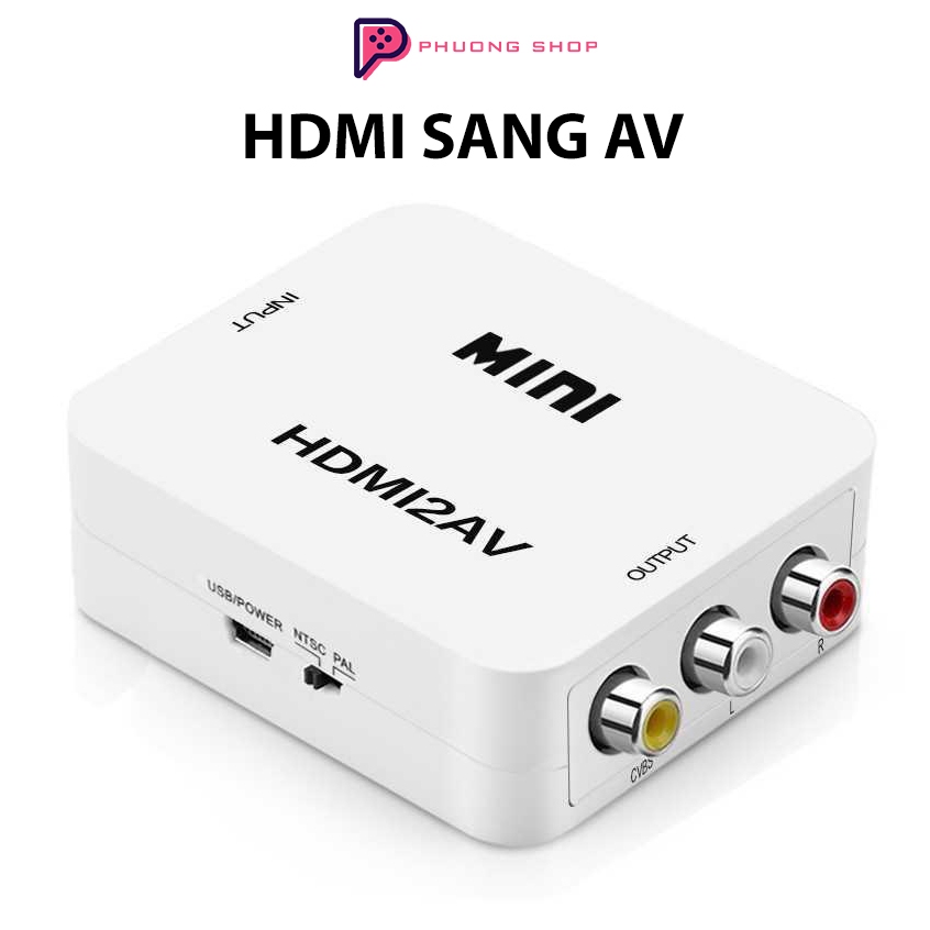 Bộ Chuyển Đổi HDMI Sang AV - Đầu chuyển HDMI Ra AV - Adapter HDMI Sang AV - HDMI to AV (SP000163 ...