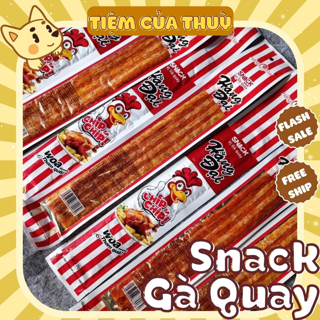 5 Gói Snack Vị Gà Quay Hằng Đại, Snack Cay Cay, Đồ ăn vặt tuổi thơ ...