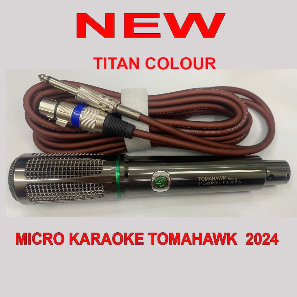 Micro karaoke có dây TOMAHAWK 2024 màu titan thương hiệu Nhật Bản, mic ...