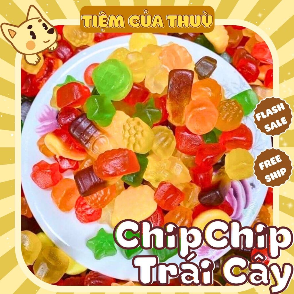 500G Kẹo Dẻo ChipChip Vị Trái Cây Siêu Ngon, Kẹo ChipChip, Kẹo Dẻo Mix Trái Cây Tuổi Thơ ...