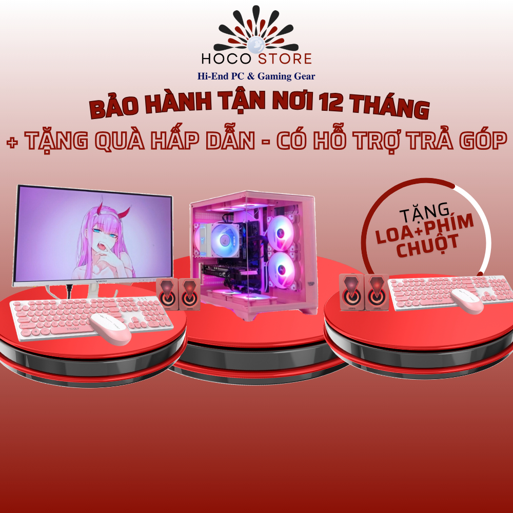 PC Gaming HCS PINK - HỒNG Dùng Văn Phòng + Chiến Game + Photoshop + DJ | Hoco Store PC | Shopee ...
