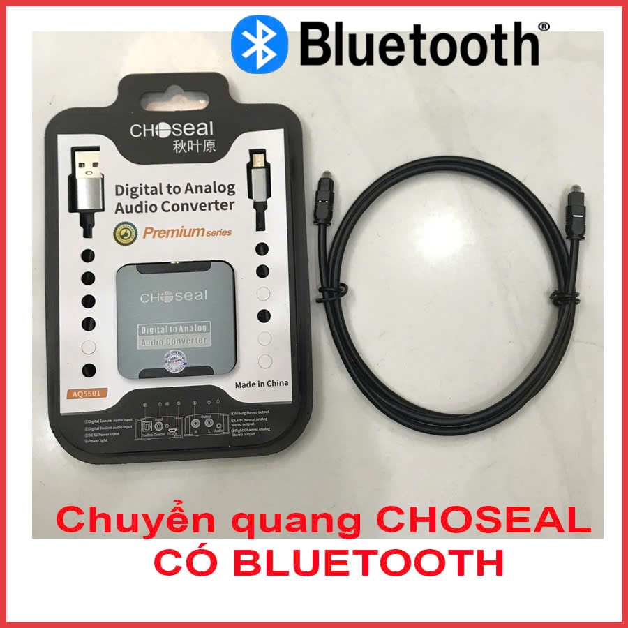Bộ chuyển âm thanh quang Optical sang AV hãng Choseal có bluetooth Bản cao cấp ( tặng dây quang ...