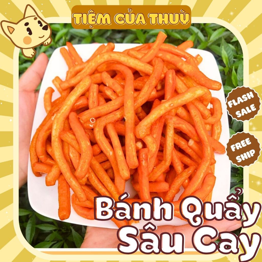 500 Quẩy Sâu Cay, Quẩy Vừng Cay, (Snack Tổng Hợp) Snack Bánh Thơm Ngon ...